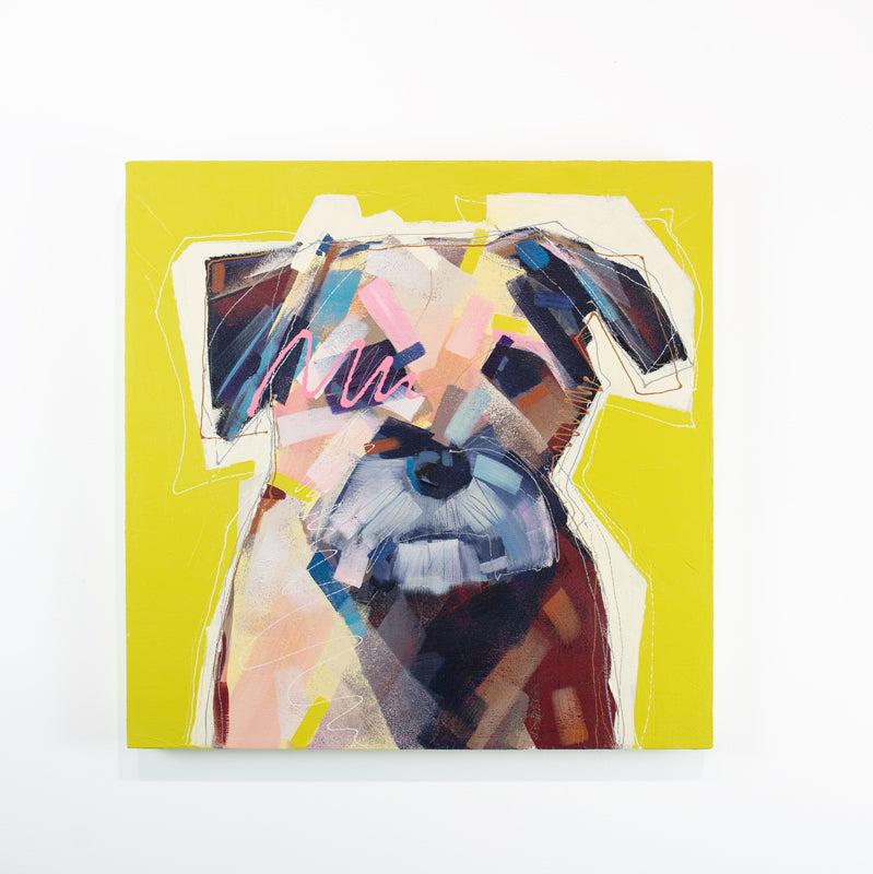 Scruffy - Abstracted Dog Painting by Russell Miyaki – Sorelle Gallery ...