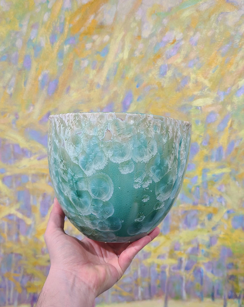 Green Porcelain Bowl - Sculpture by Jon Puzzuoli – Sorelle Gallery Fine Art